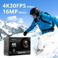 Dragon Touch 4K Action Camera 20MP Vision 3 Ultra HD Underwater 100FT ...