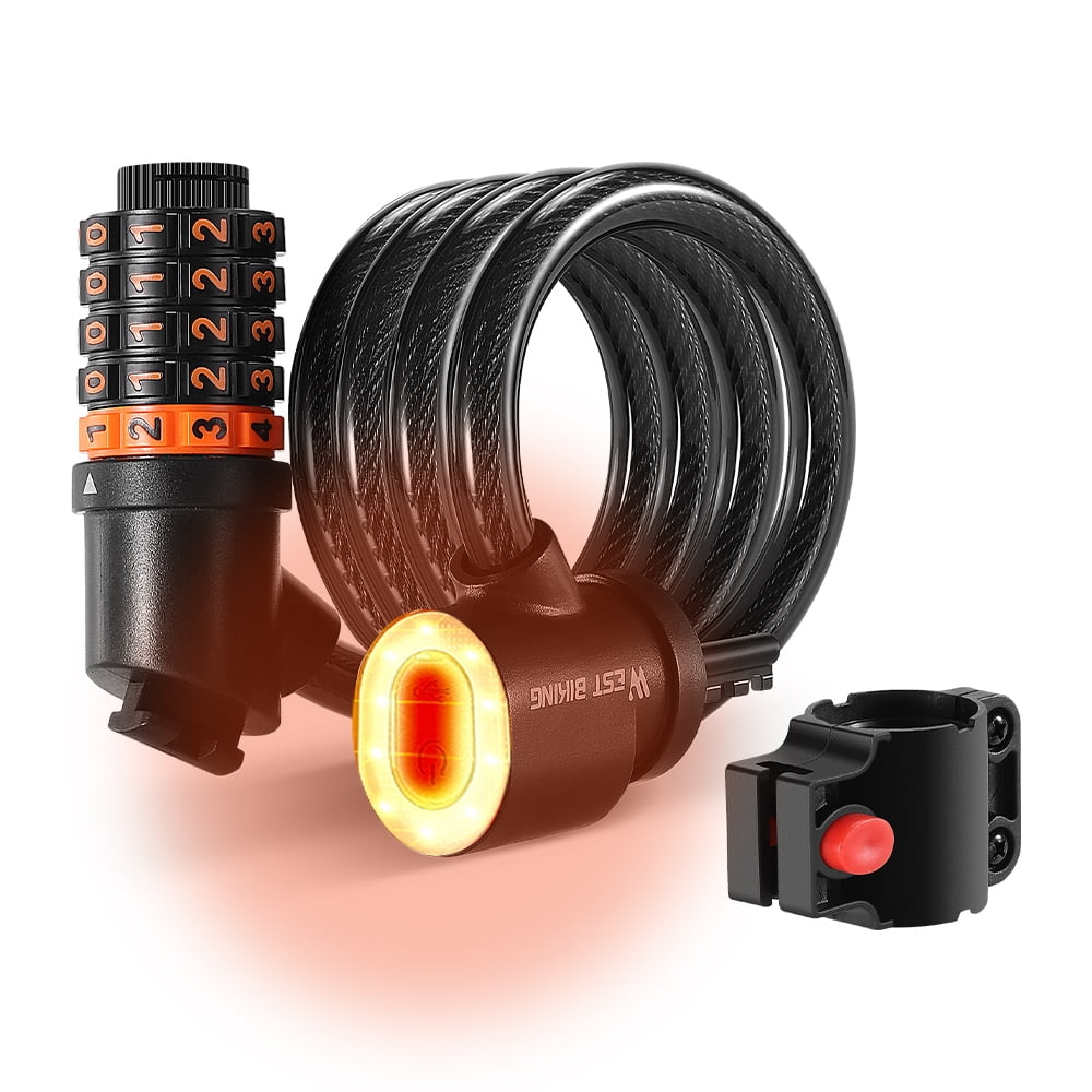 Click here for West Biking Bicycle Security Lock With Tail Light... prices