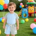 Afdoent Boys Clothing Sets Stylish Kids Summer Two Piece Color Block ...