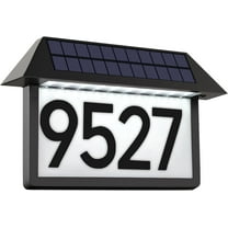 Solar Address Sign, Lighted House Numbers Waterproof, 3-Color Lighting ...