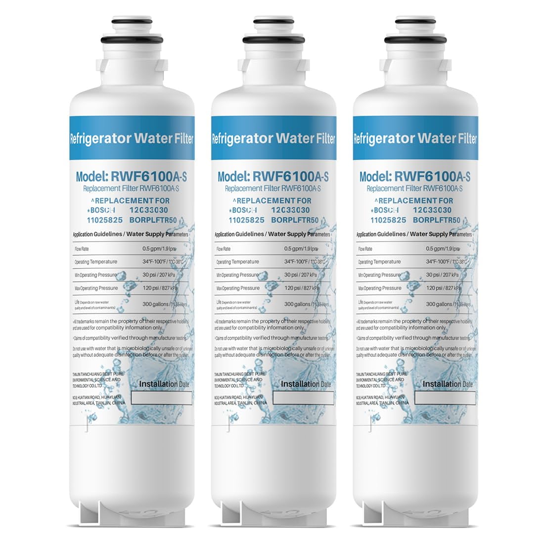 Click here for Souluone 3 Pack For Bosch Fridge Water Filter Borp... prices