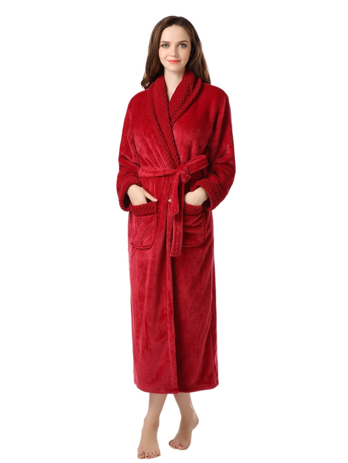 Richie House Women's Plush Soft Warm Fleece Bathrobe RH1591 - Walmart.com