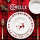 Corelle Winter Holiday 12 Piece Dinnerware Set, Rudolph - Walmart.com