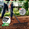 Bow Rake Heavy Duty 60" Metal Head Garden Rake with Adjustable ...