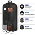 43" Heavy Duty Garment Bags for Travel 6.5" Gusseted Suit Bags for ...