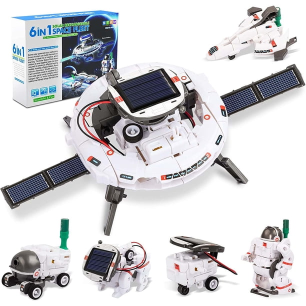 Hot Bee STEM Space Toy Solar Robot Kit for Kids,6-in-1 Educational ...