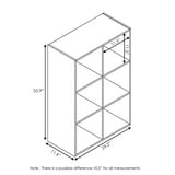 Furinno Pelli Cubic Storage Cabinet, 3x2, French Oak Grey/Black ...