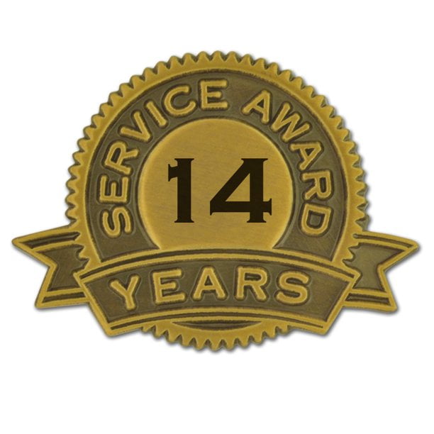 PinMart's 14 Year of Service Award Lapel Pin - 5 Pack - Walmart.com