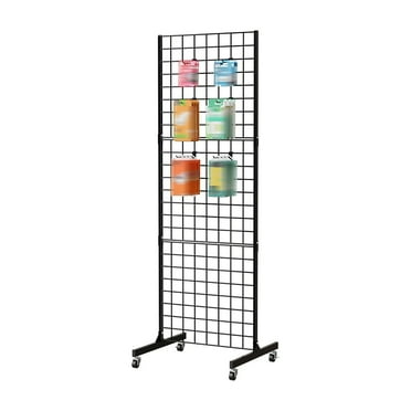 5' x 2' Black Grid Wall 4 Sided Grid Panel Gridwall Panels Units with ...