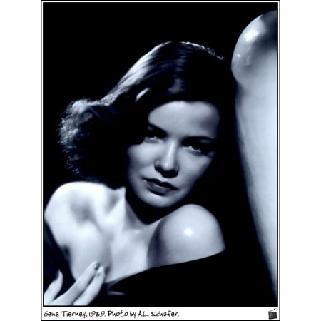 Gene Tierney - 1939, Photo by Al Schafer Photo Print (8 x 10) | Walmart ...