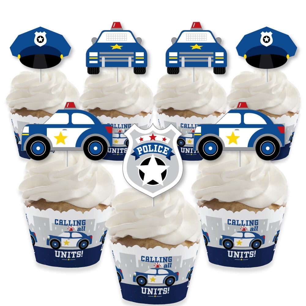 Big Dot of Happiness Calling All Units - Police - Cupcake Decor - Cop ...