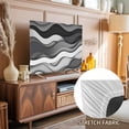 Black Grey Waves TV Dust Cover 65 Inch, Abstract Water Ripple Modern ...