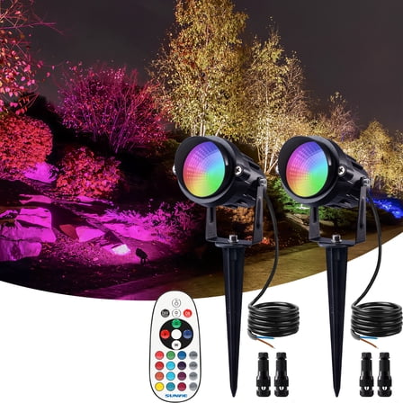 Hampton Bay Low Voltage LED Outdoor Landscape Spotlight, Color Changing ...