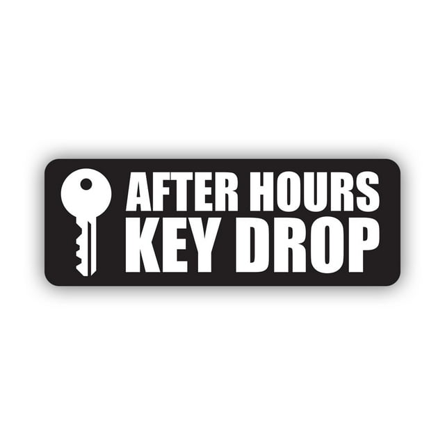After Hours Key Drop Sticker Decal - Self Adhesive Vinyl - Weatherproof ...