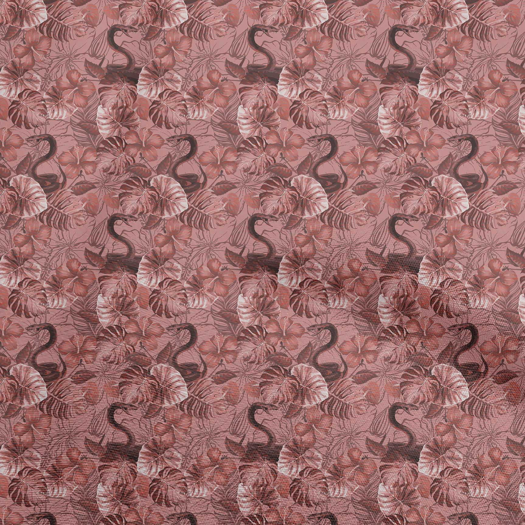 oneOone Cotton Poplin Red Fabric Tropical Sewing Craft Projects Fabric ...