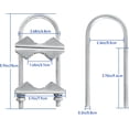 Dual antenna mast clamp-6 piece antenna pole mounting bracket type ...