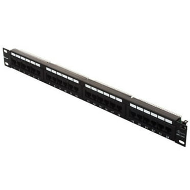 Detroit Packing Co. 24 Port CAT6 RJ45 Through Coupler Patch Panel with ...