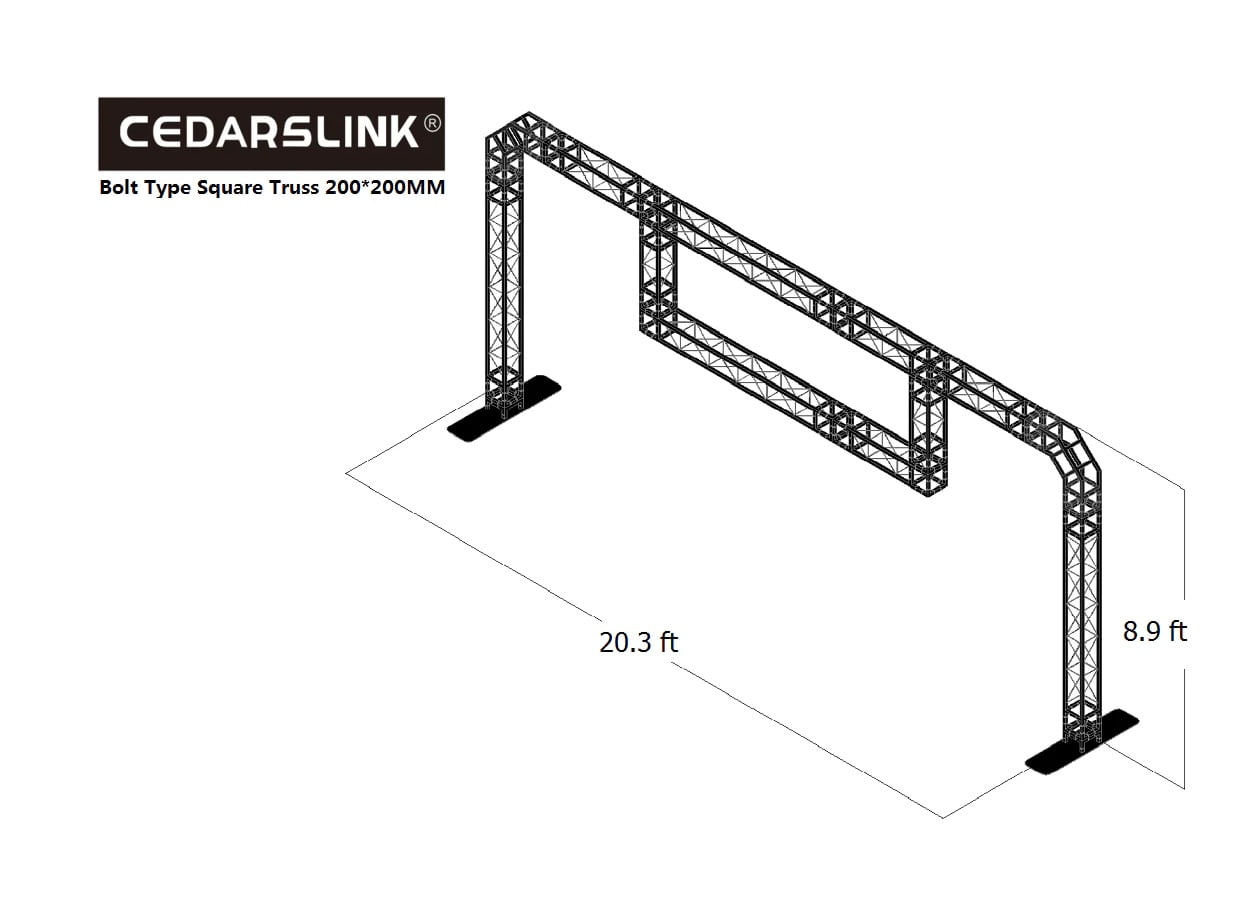 ARCH 11 20.3 Ft Arch Truss 8.9 Ft Height With Center Drop - Walmart.com