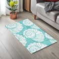 Aqua Conch Door Mat 20x31.5 Inch Coastal Summer Ocean Beach Nautical ...