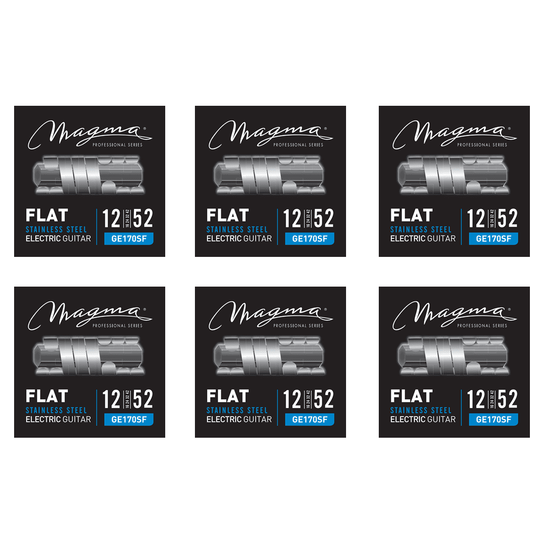 Magma Electric Guitar Strings Light Gauge FLAT Stainless Steel Set ...