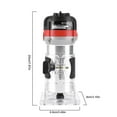 YAHHU 530W 35000RPM 1/4" Electric Trimmer Wood Router with Solid Copper ...