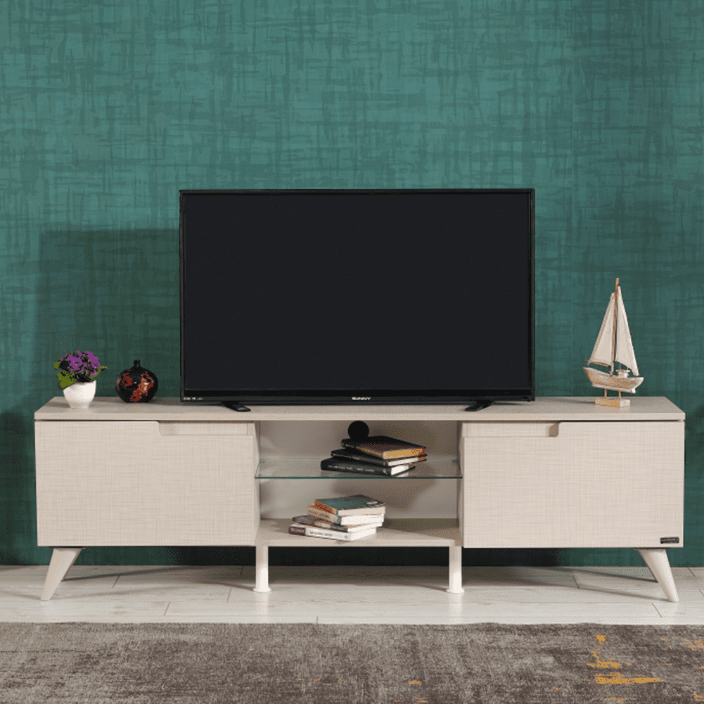 Cfowner Mid-Century Modern TV Stand for 70 Inch TV, Entertainment ...