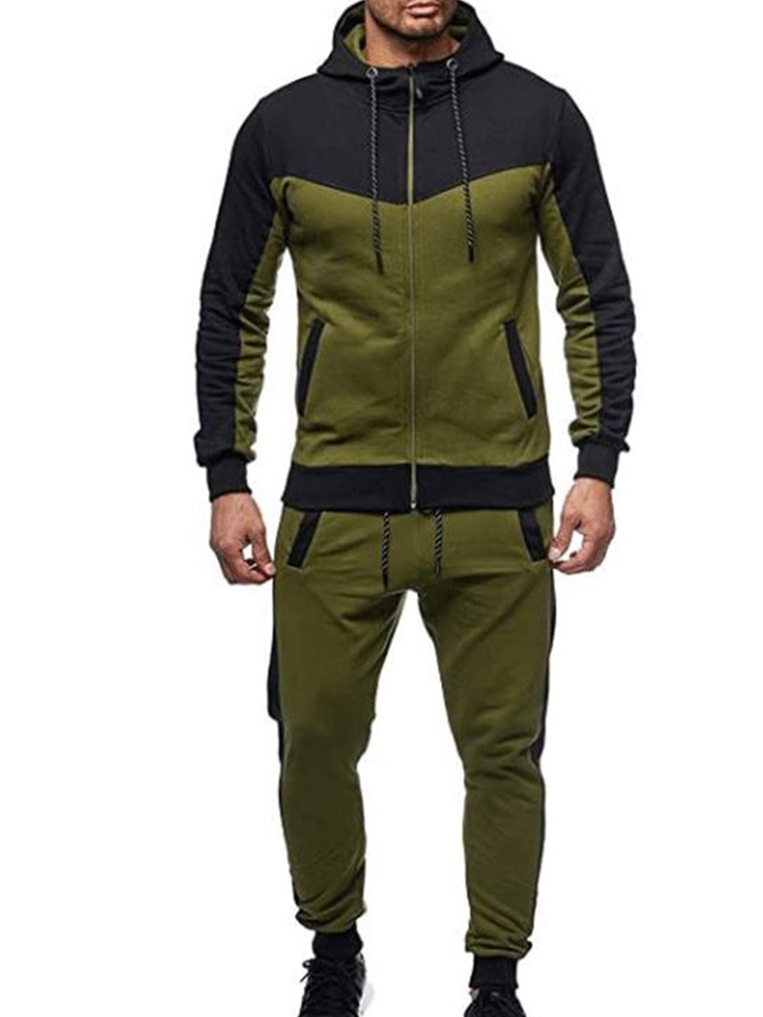 Frontwalk Mens Tracksuits Long Sleeve Jogging Suits Sweatsuit Sets ...
