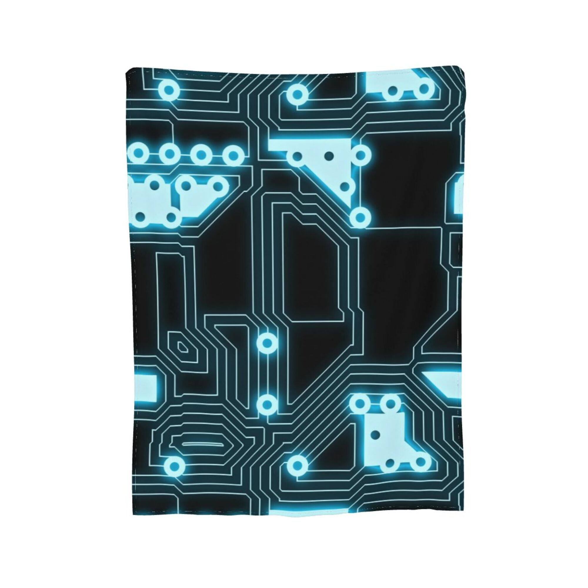 Blue Futuristic Technology Throw Blanket, Super Soft Anti-Pilling ...