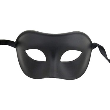 Black Half Domino Mask Adult Halloween Accessory - Walmart.com