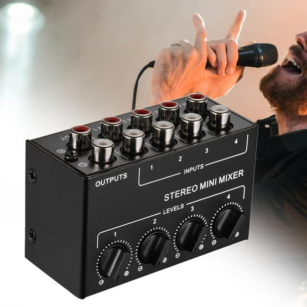 Mini mezclador de audio Mezclador pequeño Entradas RCA Salida ...