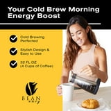 Bean Envy Cold Brew Coffee Maker - 32 oz Glass Iced Tea & Coffee Cold ...