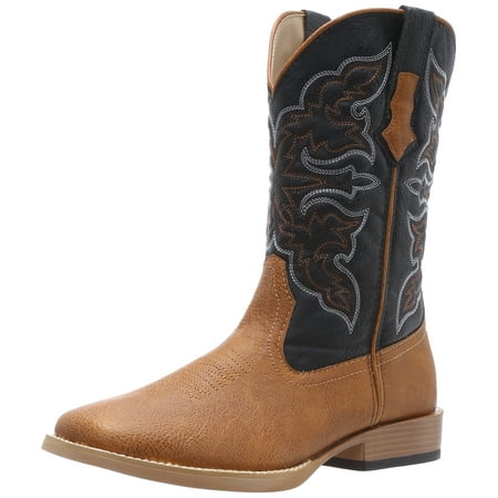 Roper Men's Square Toe Cowboy Boot, Brown, 8.5 D-Medium | Walmart Canada