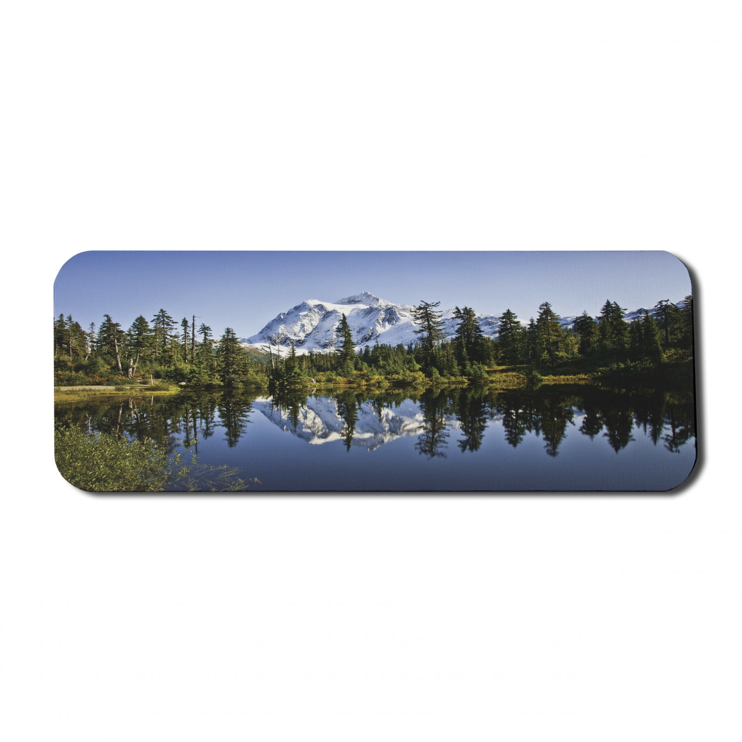 Landscape Computer Mouse Pad, Fall Colored Trees and Snowy Mountain ...