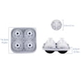 4PCS Soccer Ice Molds Cubes, Football Shapes Ice Trays Cubes, Silicone ...