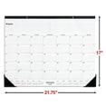 2026 Staples 21.75" x 17" Monthly Desk Pad Calendar White/Black ...
