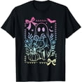 100% Cotton Unisex Coquette Bow Retro Ghost Summerween Pastel Goth ...