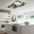 2 Pcs Milk Cow Spots Pattern Fluorescent Light Covers Green Black ...