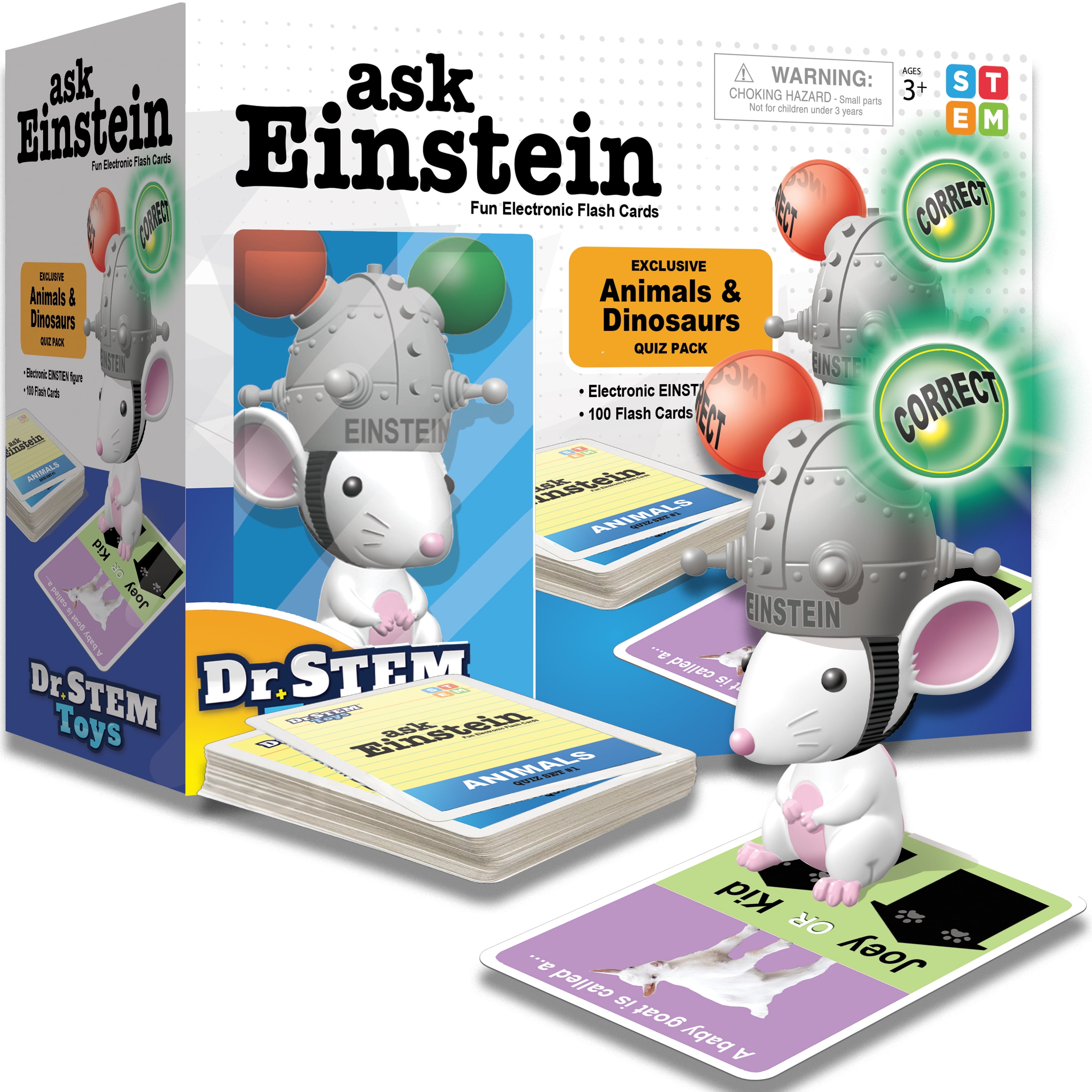 Dr. STEM Toys - Ask Einstein Electronic Flash Cards for Kids, Includes ...