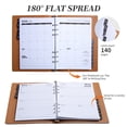2026 Weekly Planner Refillable 6 Rings Leather Binder Journal Notebook ...