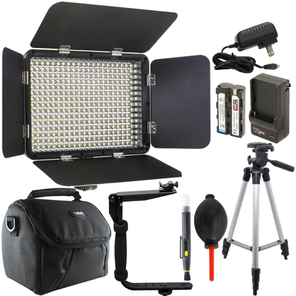 Vidpro LED-330X Variable-Color on-Camera LED Video Light with Accessory ...
