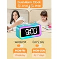 Loud Alarm Clock for Bedrooms with Dynamic RGB Night Light,Heavy ...