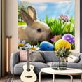 Dashan Easter Bunny Tapestry Wall Hanging,Spring Floral Backdrop for ...