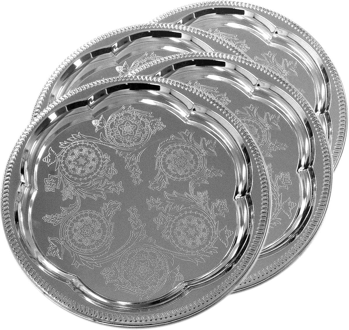 Dining & Serving Small Silver Plated Engraved Tray Trays & Platters ...