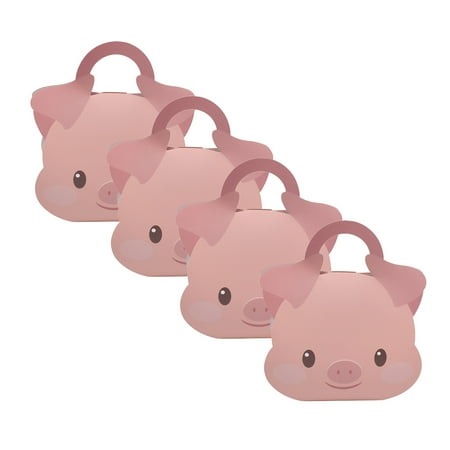 12pcs Portable Candy Boxes Cartoon Pink Pig Paper Baking Biscuits ...