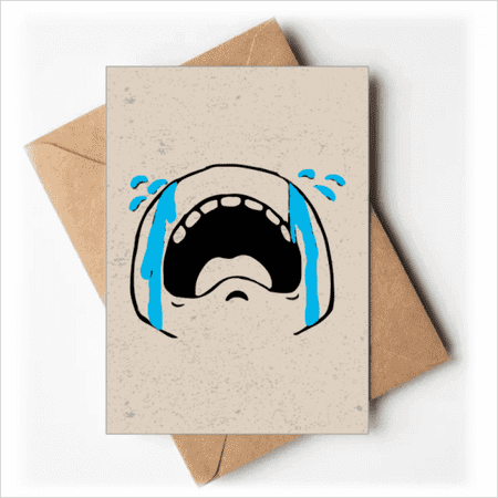 Cry Loudly Sad Face Cartoon Greeting Cards You are Invited Invitations ...