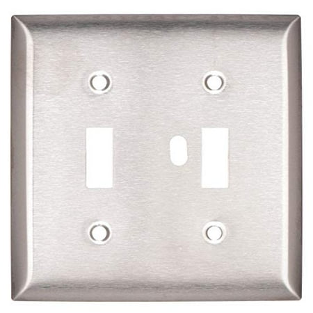 HUBBELL HBLSS2 WALLPLATE, 2 Gang, Screw MOUNTING, Toggle Switch Plate ...