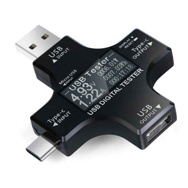 Probador USB C, multímetro Digital IPS de pantalla a Color 2 en 1 ...