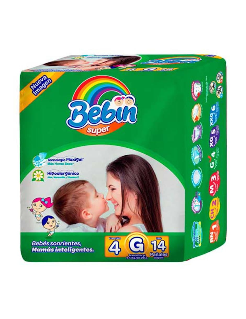 Pack de 6 Pañal grande Bebin Super de 14pzas Bebin Super Grande ...