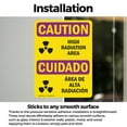 (2 Pack) High Radiation Area Bilingual OSHA Caution Radiation Sign ...