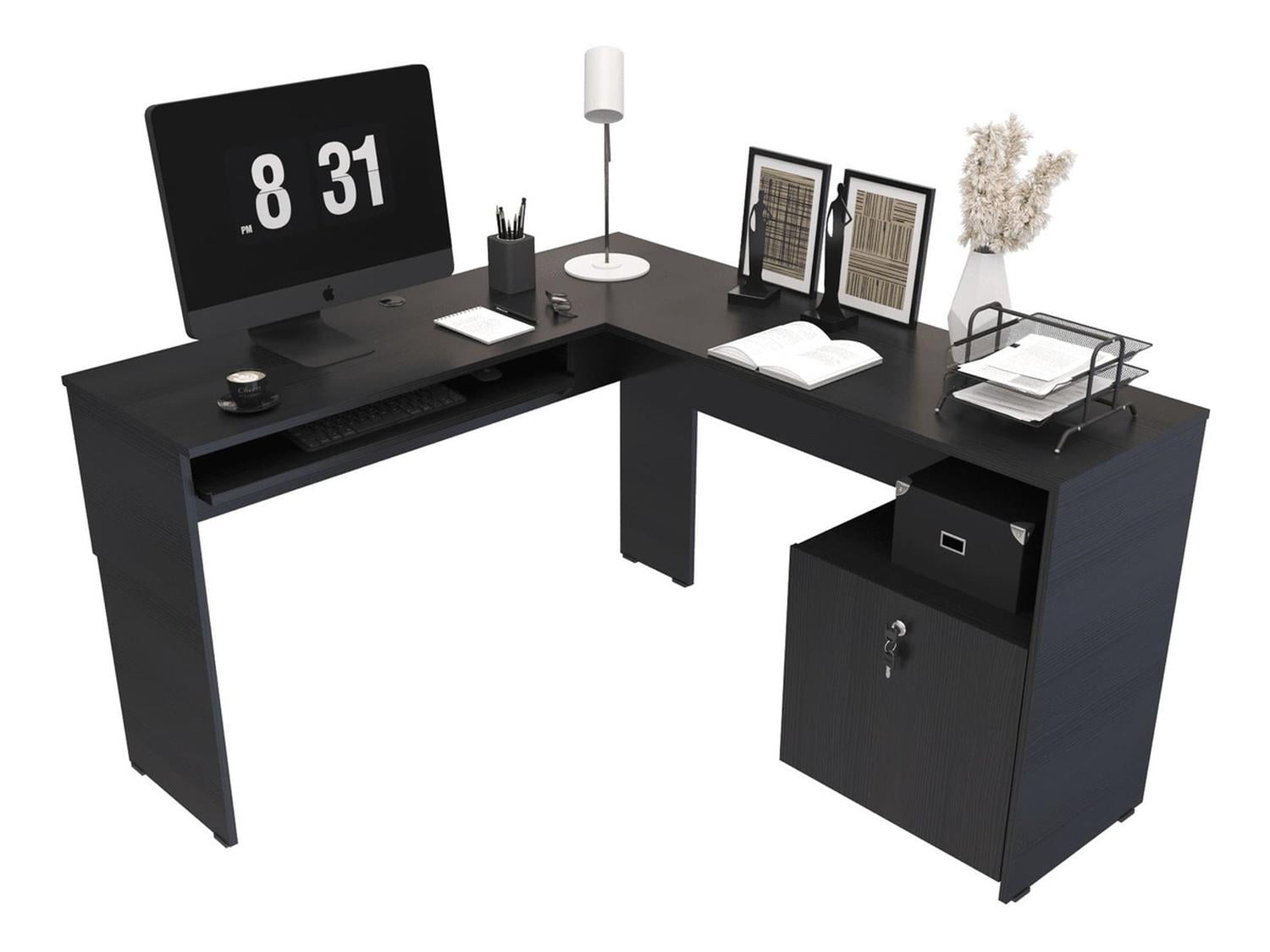 Escritorio En L Maderkit Color Wengue Maderkit EM00360EL-WE | Bodega ...